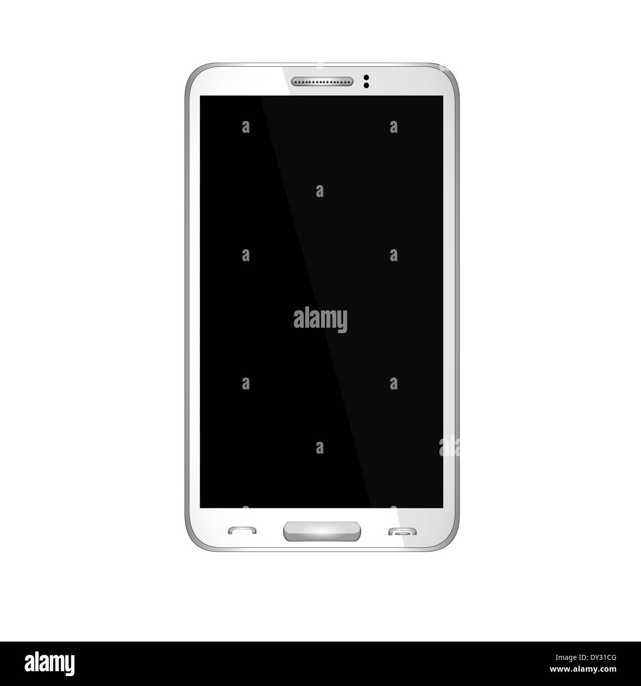 Smart Phone With Blank Screen Isolated Stock Photo - Alamy