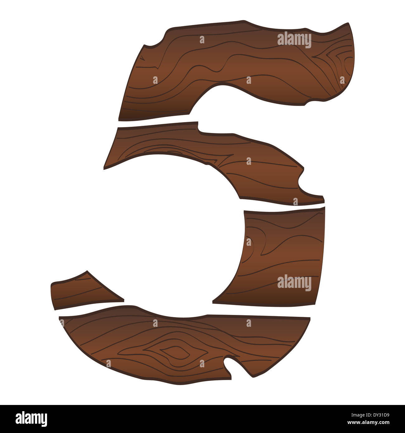 Numbers 5 Cut Out Stock Images & Pictures - Alamy
