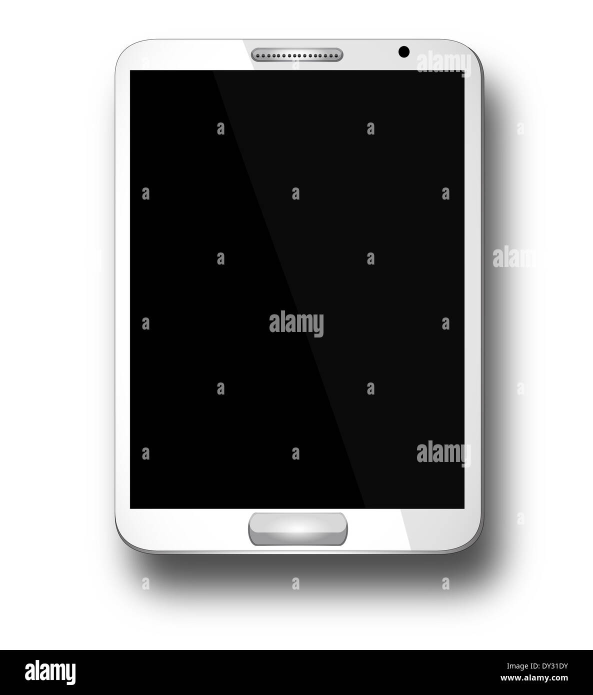 Tablet with Blank Screen - White tablet with blank, shiny screen ...