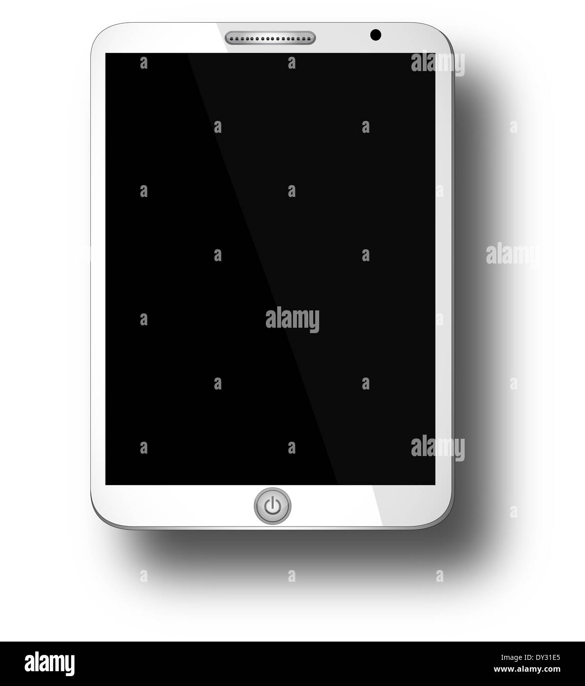 Tablet with Blank Screen - White tablet with blank, shiny screen ...
