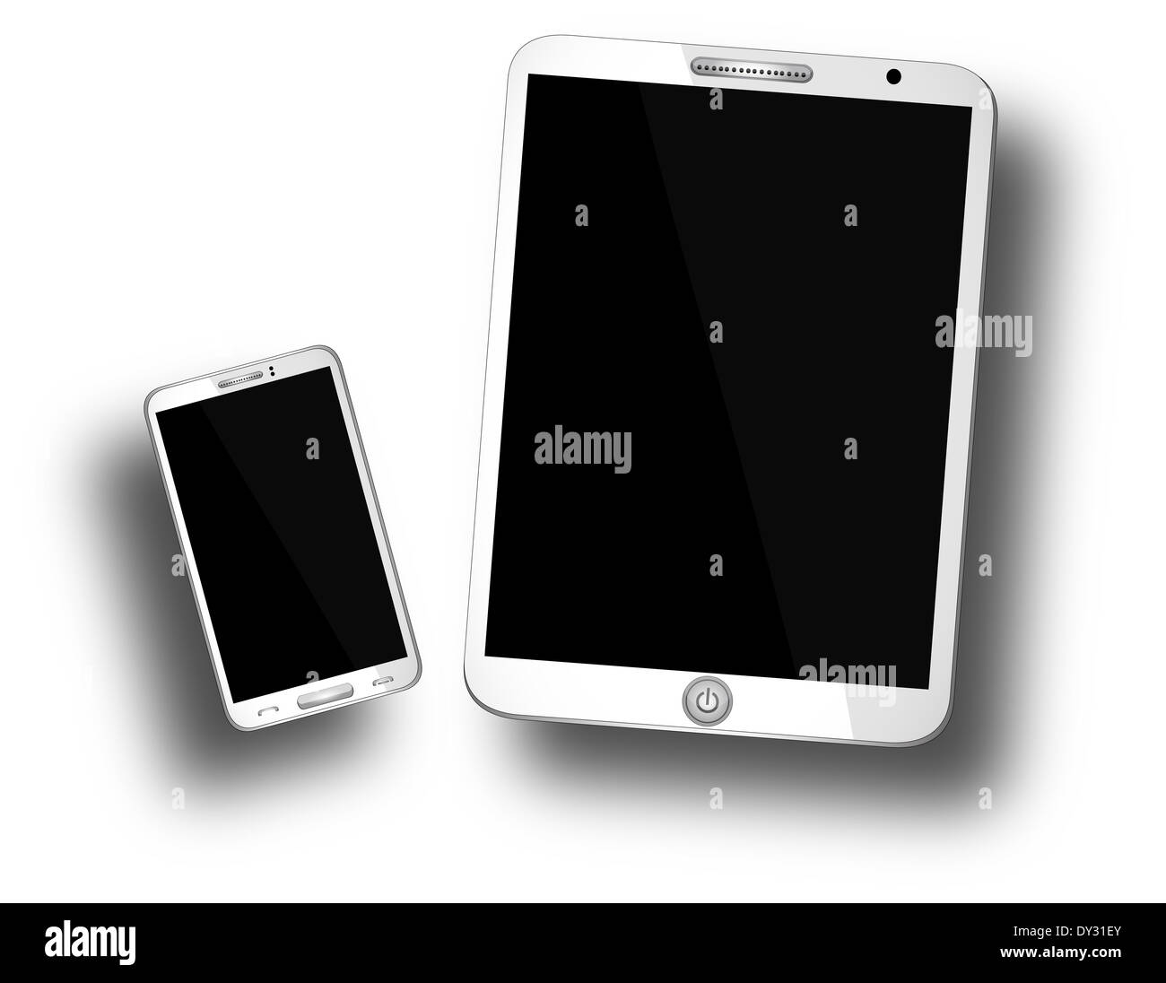 Electronic Devices - isolated on white background; computer, laptop ...