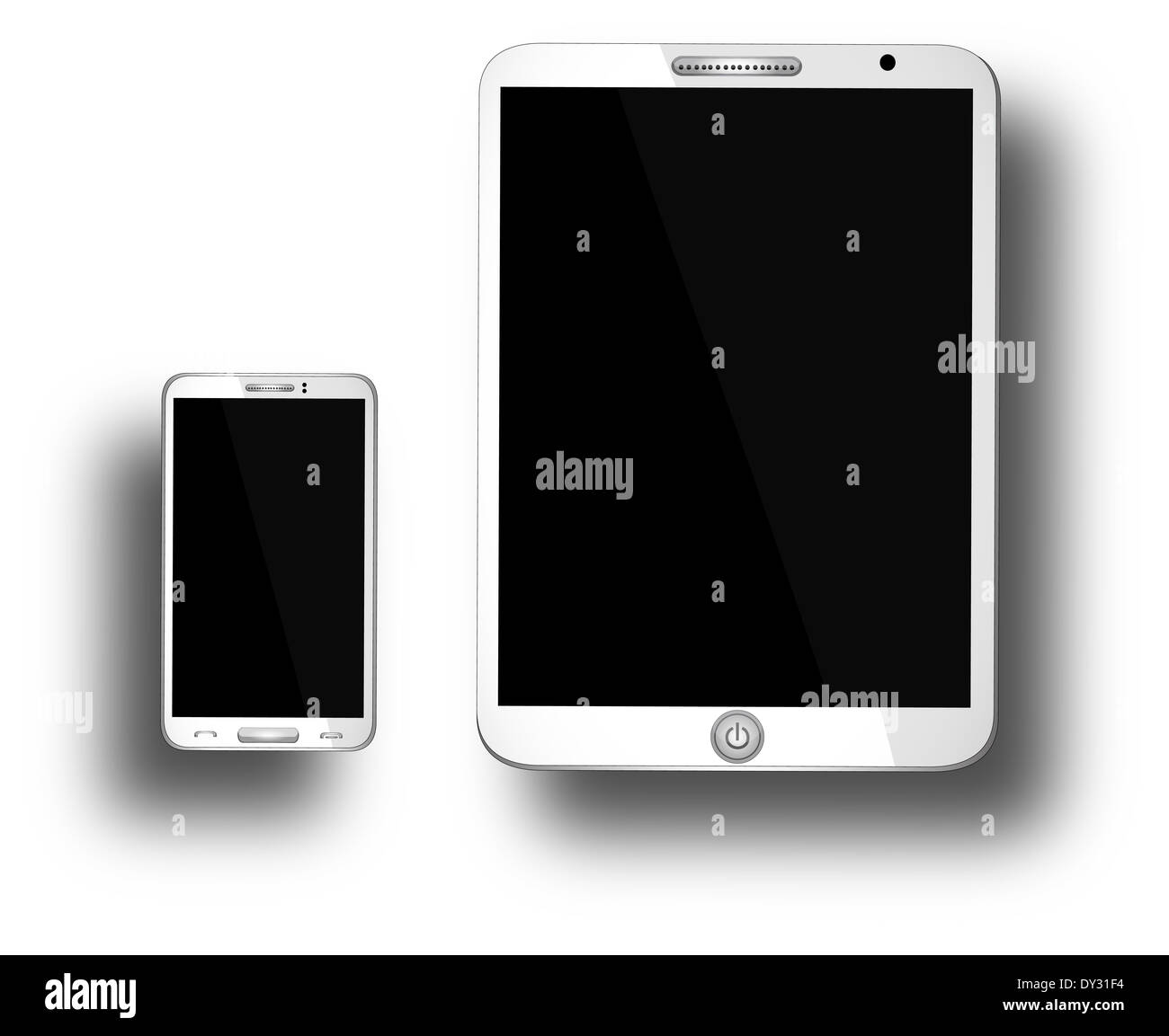 Electronic Devices - isolated on white background; computer, laptop ...