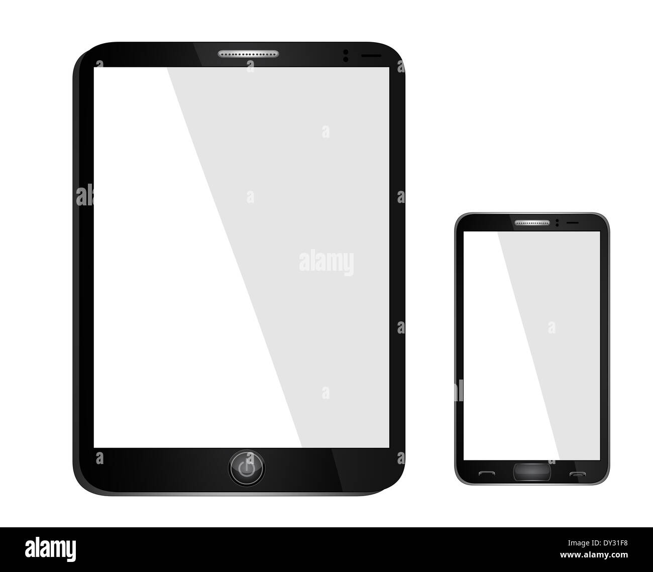 Electronic Devices - isolated on white background; computer, laptop ...