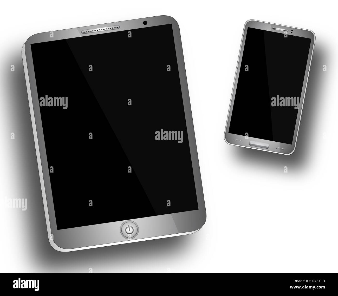 Electronic Devices - isolated on white background; computer, laptop ...