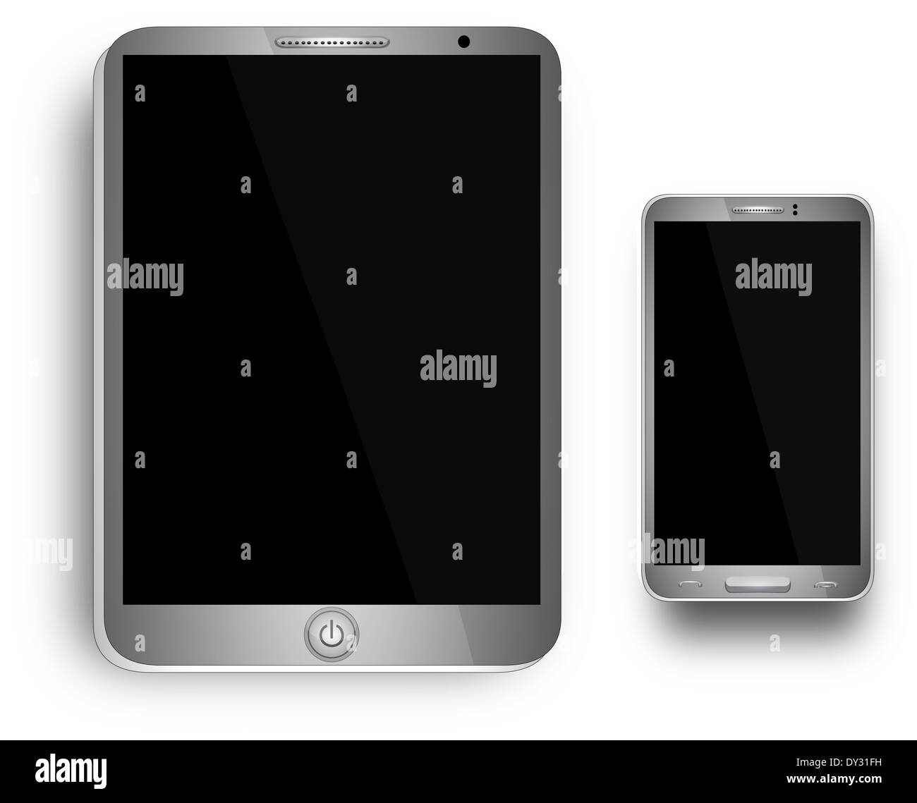 Electronic Devices - isolated on white background; computer, laptop ...