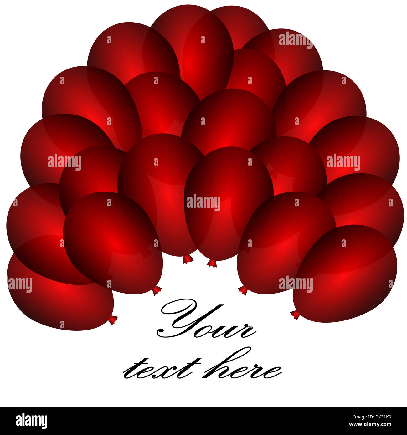 background with red balloons. Vector Stock Photo - Alamy