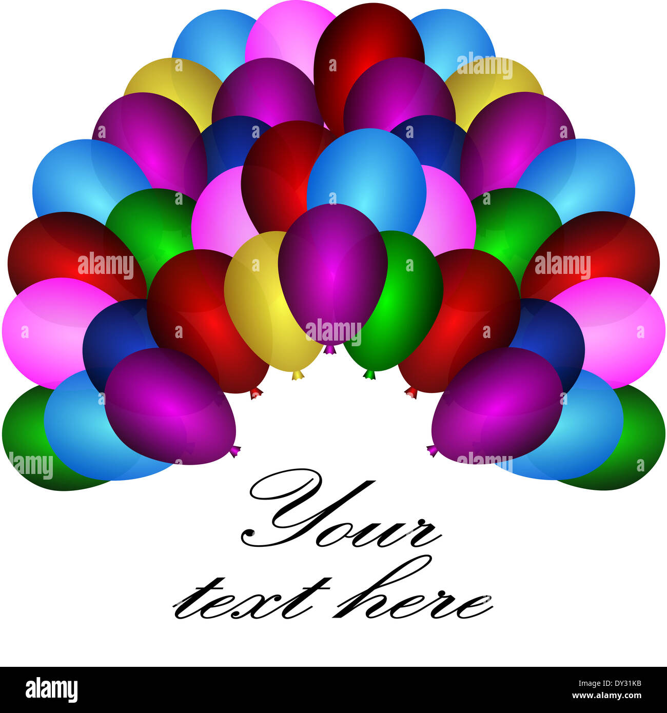 vector of balloons in various colors Stock Photo - Alamy