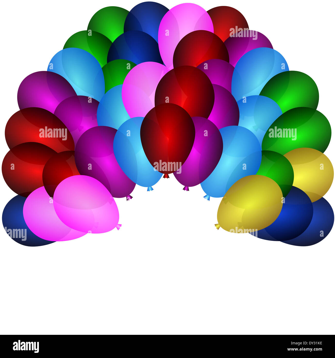 vector of balloons in various colors Stock Photo - Alamy