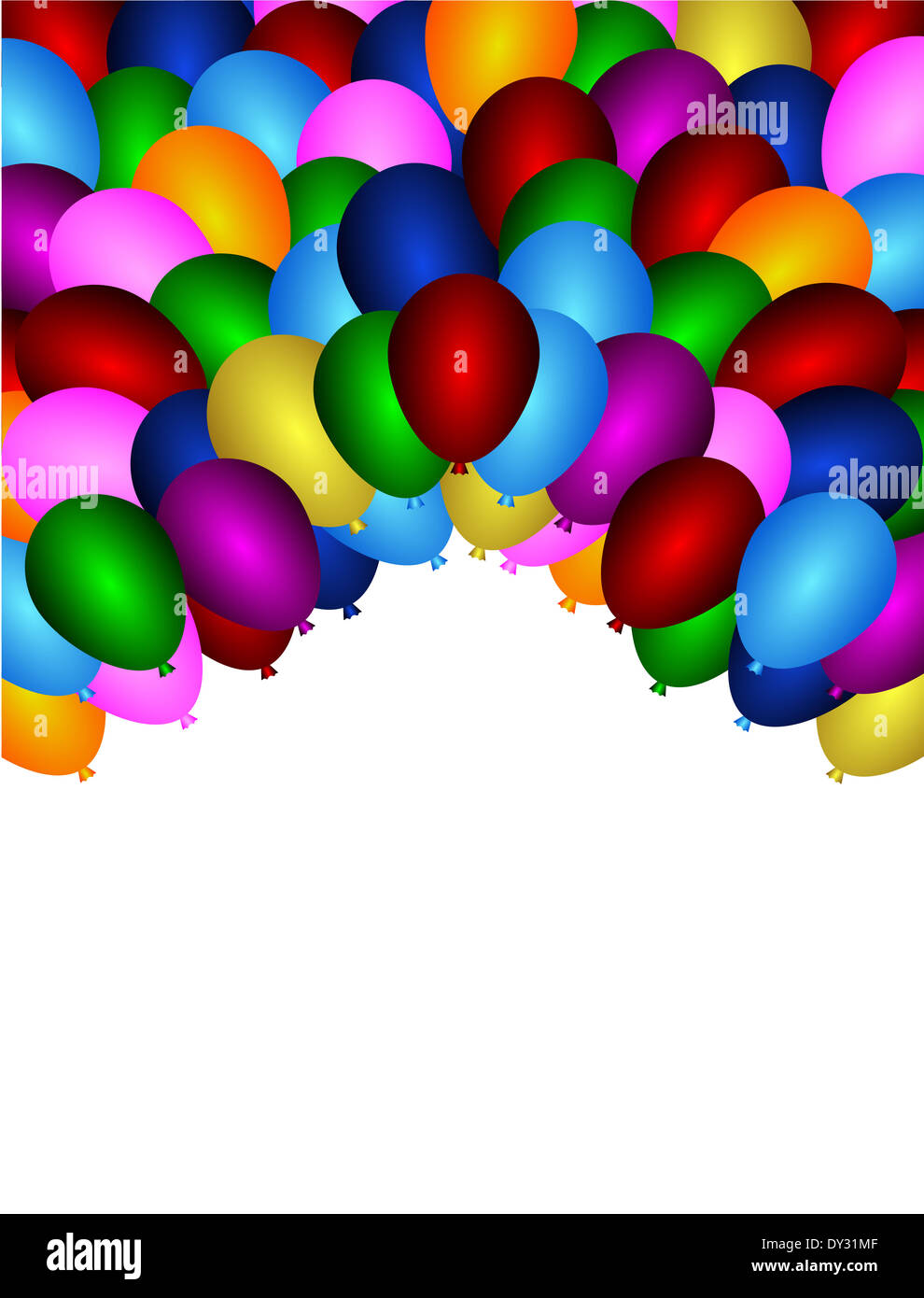 vector of balloons in various colors Stock Photo - Alamy
