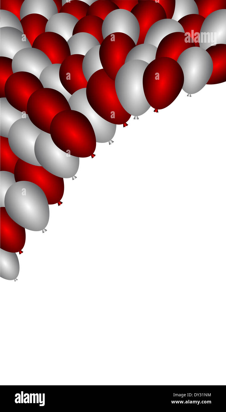 Silver balloon border hi-res stock photography and images - Alamy