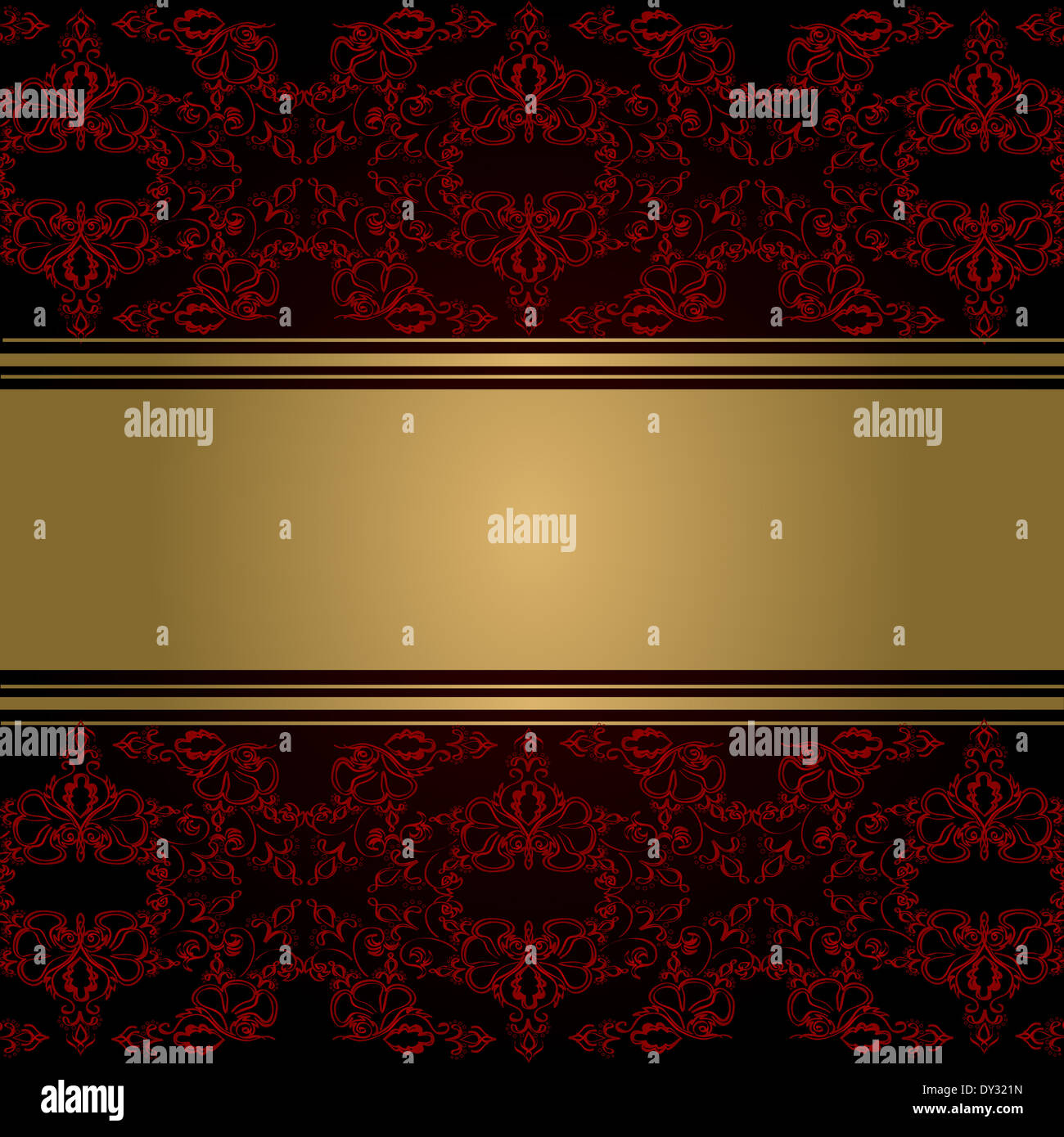 Vector seamless border in Victorian style. Element for design Stock ...