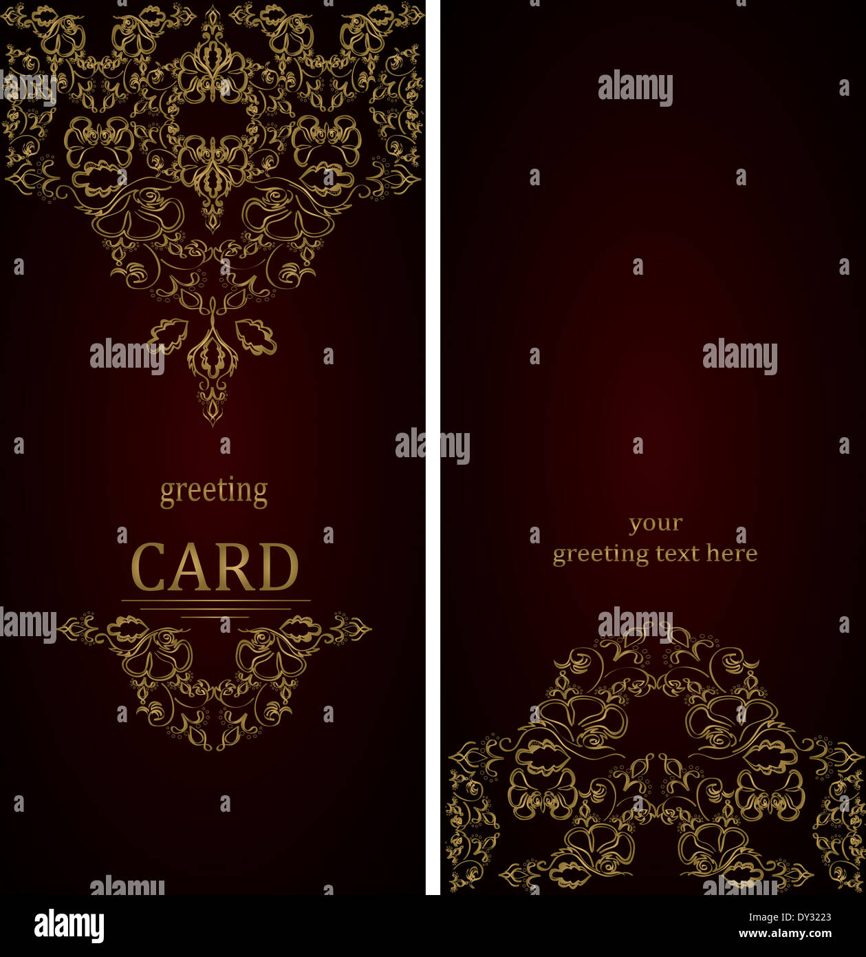 Vintage greeting cards in Victorian style Stock Photo - Alamy