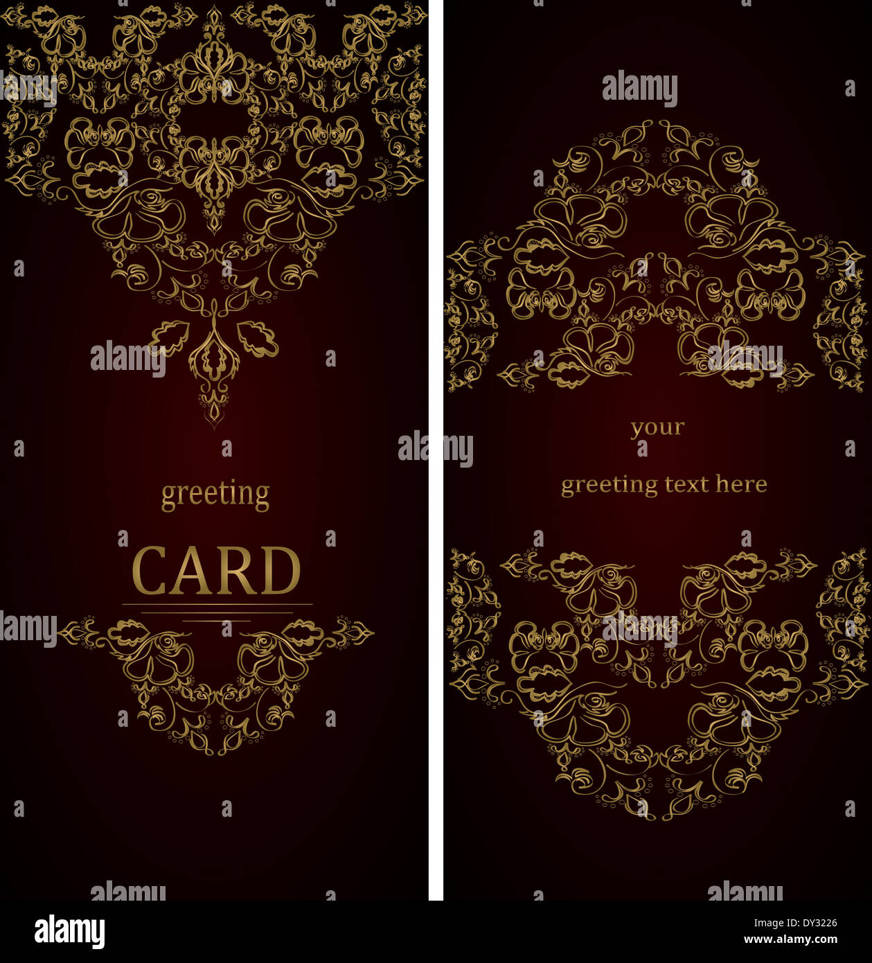 Vintage greeting cards in Victorian style Stock Photo - Alamy