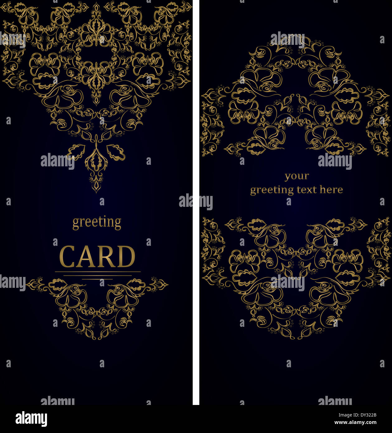 Vintage greeting cards in Victorian style Stock Photo - Alamy