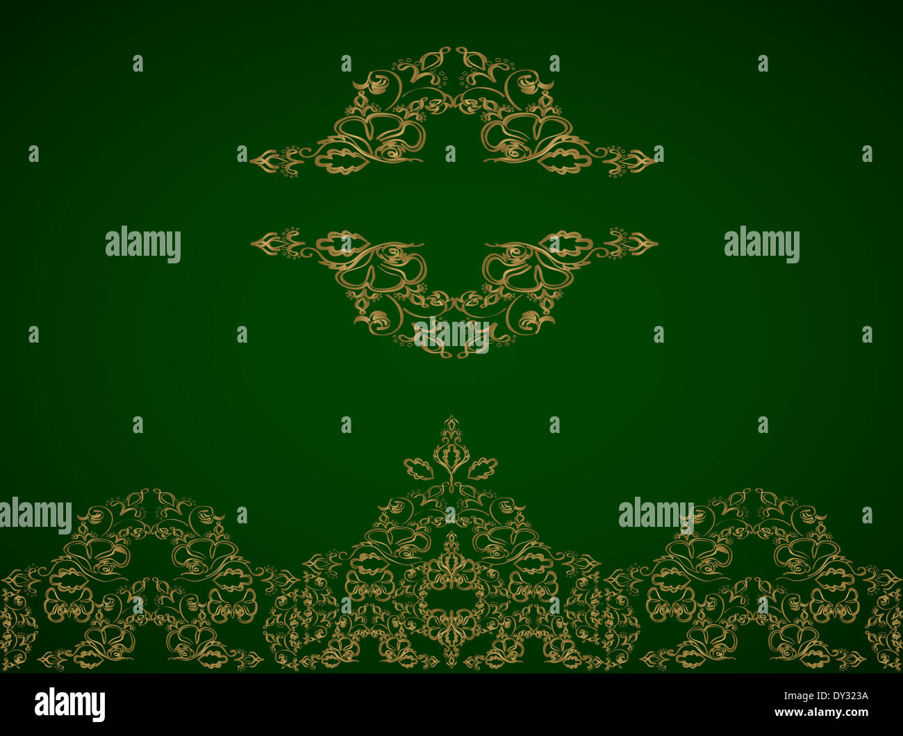 Vector seamless border in Victorian style. Element for design Stock ...