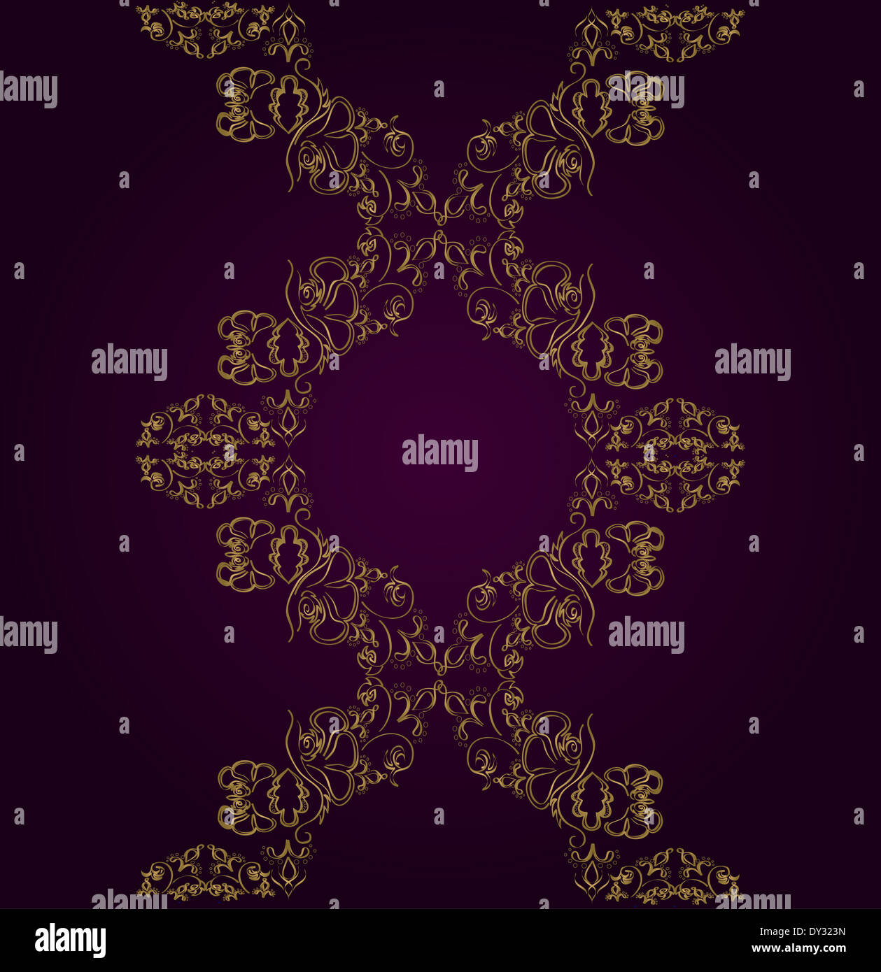Vector seamless border in Victorian style. Element for design Stock ...