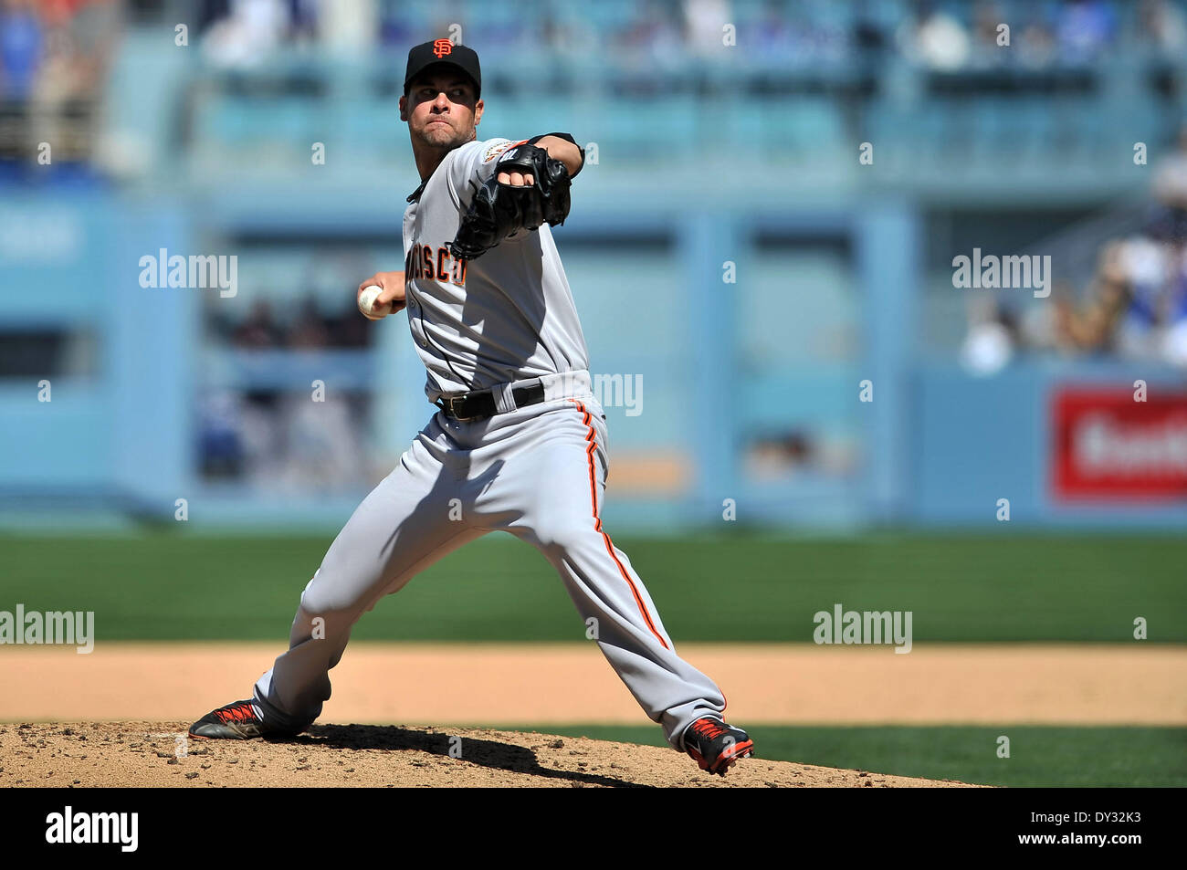 Los Angeles Ca Usa 4th Apr 2014 San Francisco Giants Starting