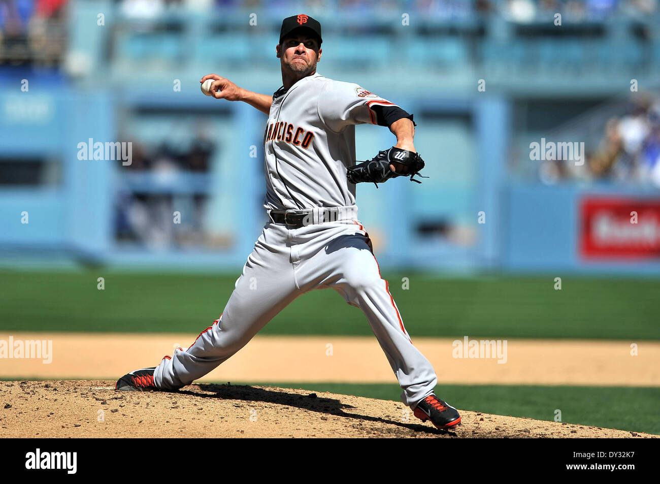 Los Angeles Ca Usa 4th Apr 2014 San Francisco Giants Starting