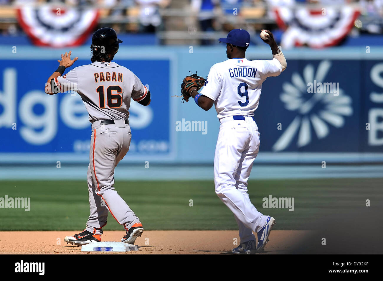 Los Angeles, CA, USA. 4th Apr, 2014. Los Angeles Dodgers second baseman ...