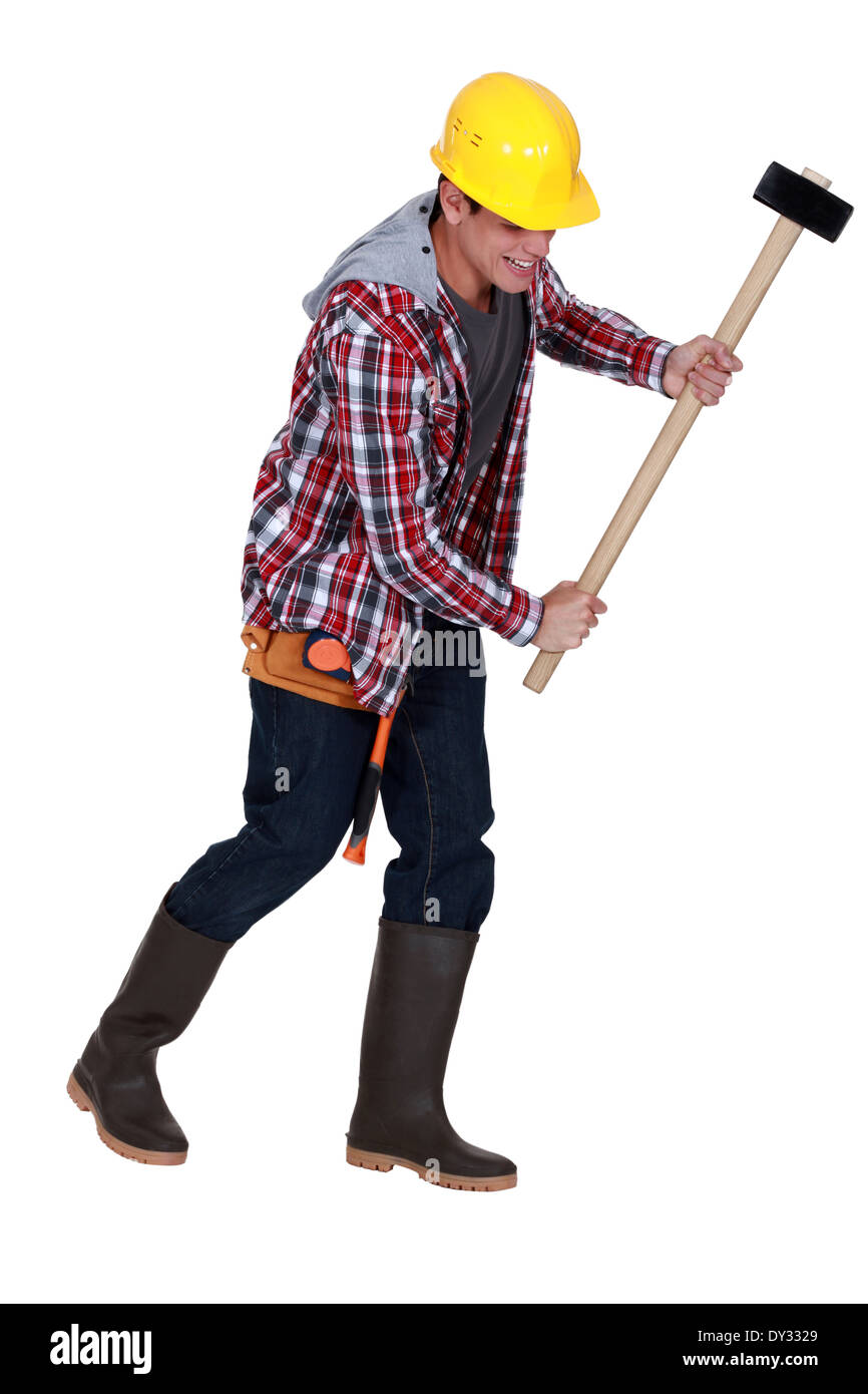 Boy hammer safety hi-res stock photography and images - Alamy
