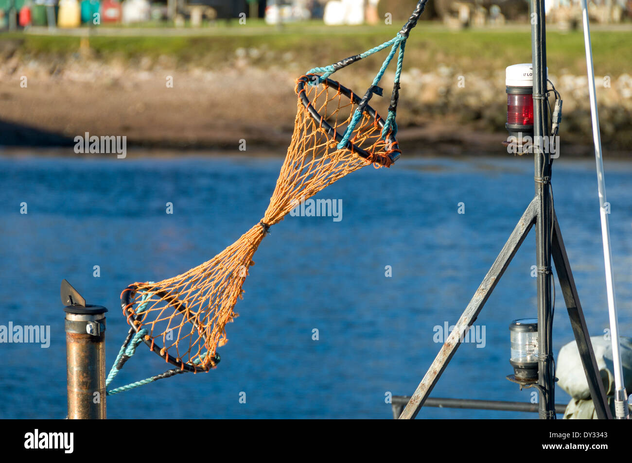 Double cone shaped net signifying that a vessel is engaged in fishing ...