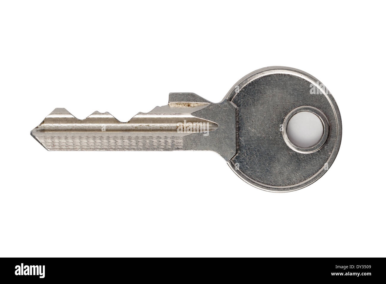 Silver key isolated on white with clipping path Stock Photo - Alamy