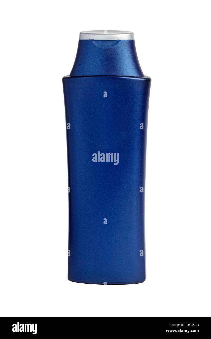 Isolated blue shampoo bottle with clipping path Stock Photo - Alamy