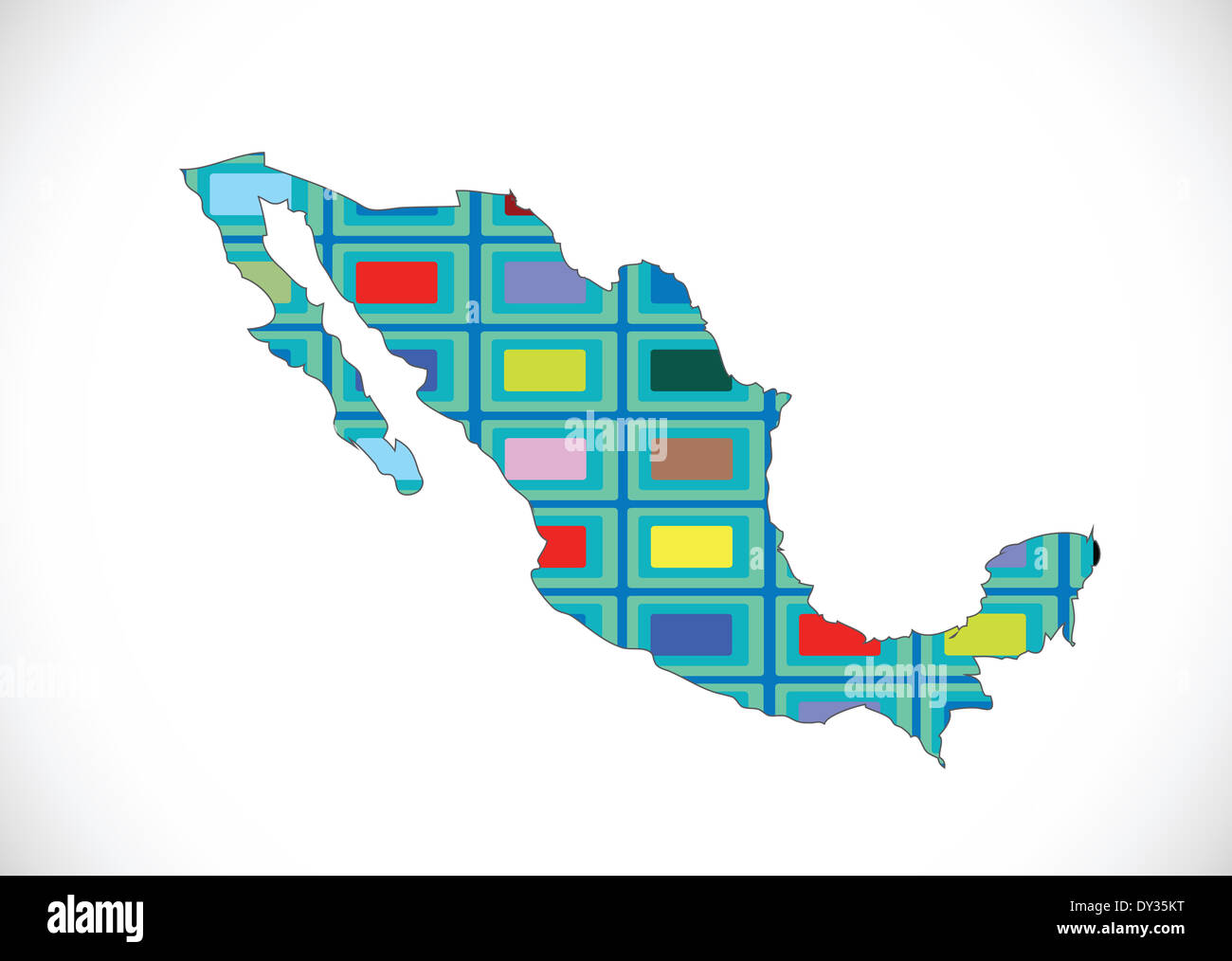 map of Mexico Decorative idea design Stock Photo - Alamy
