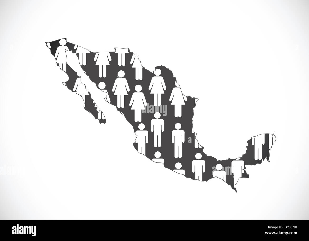 map of Mexico Decorative idea design Stock Photo - Alamy