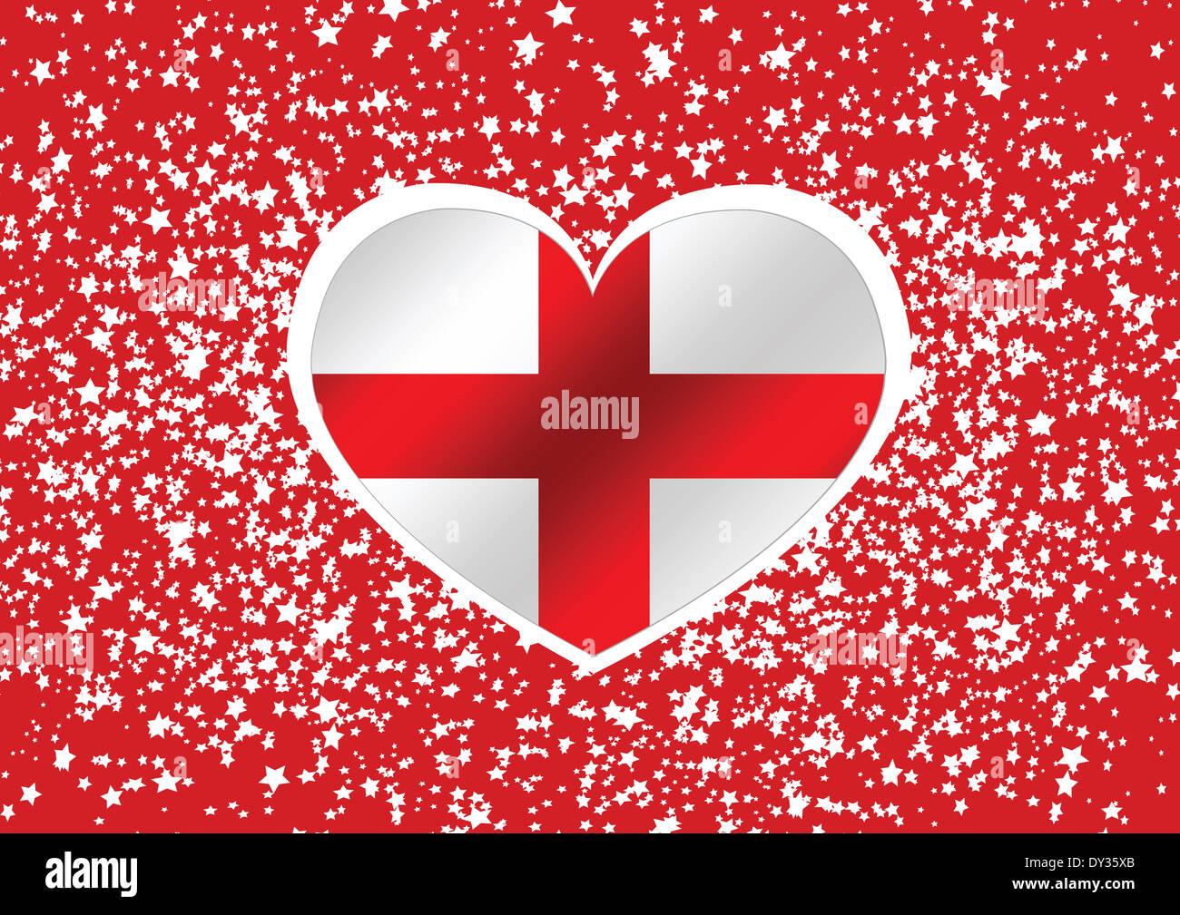 England Flag with heart Stock Photo - Alamy