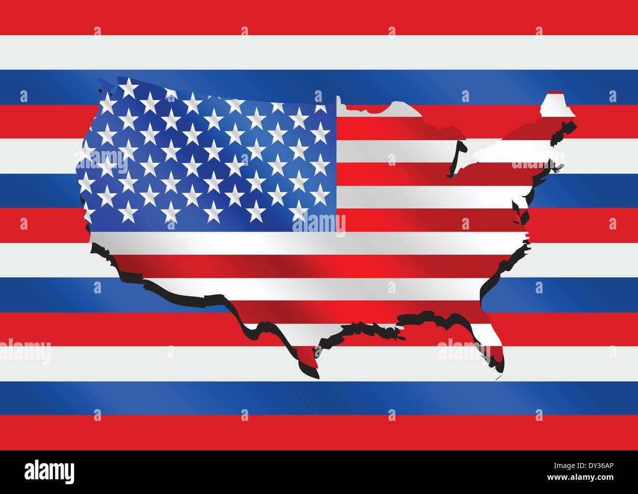 USA map and flag Stock Photo - Alamy