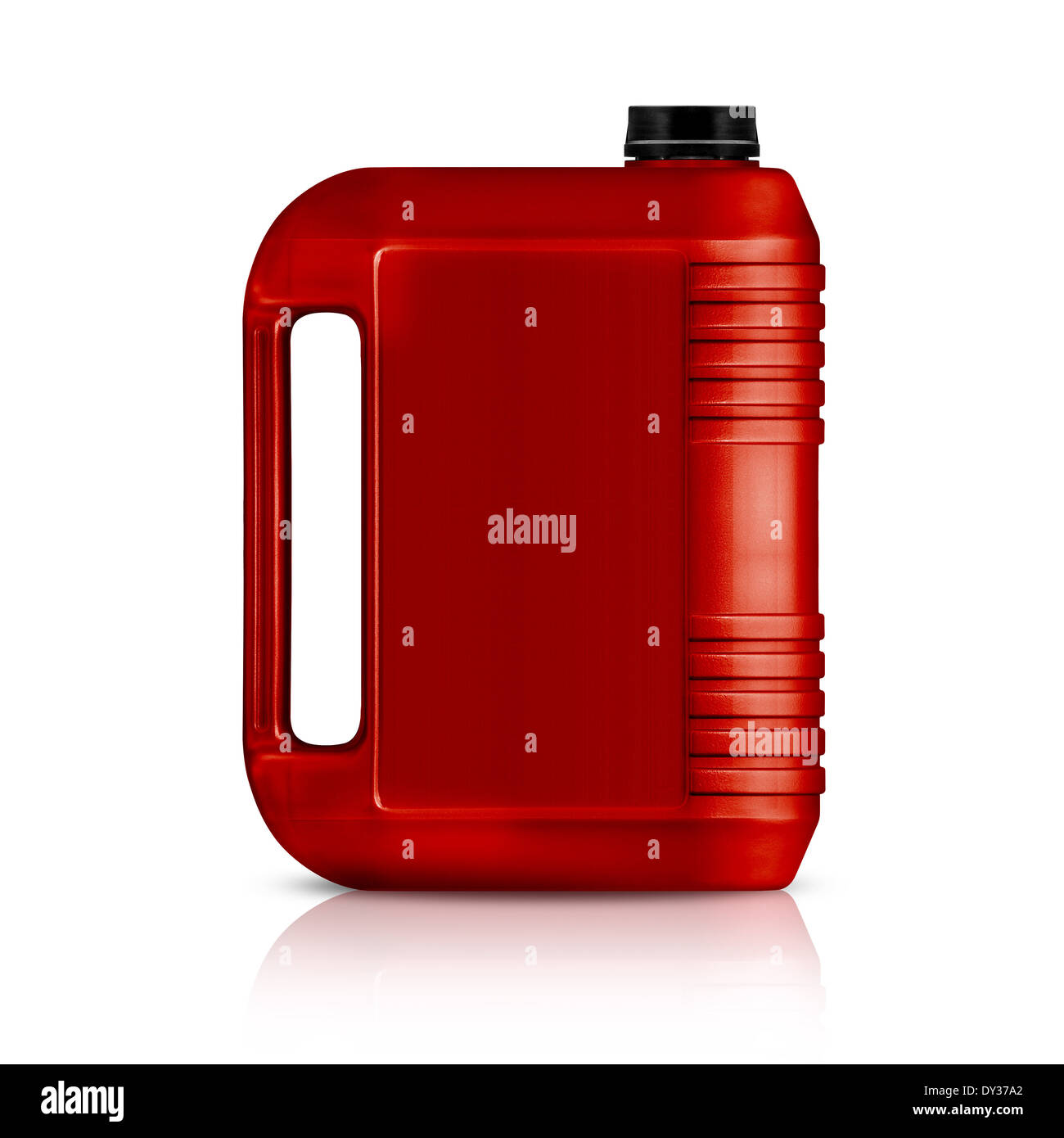 Red plastic gallon, jerry can isolated on a white background. (with ...