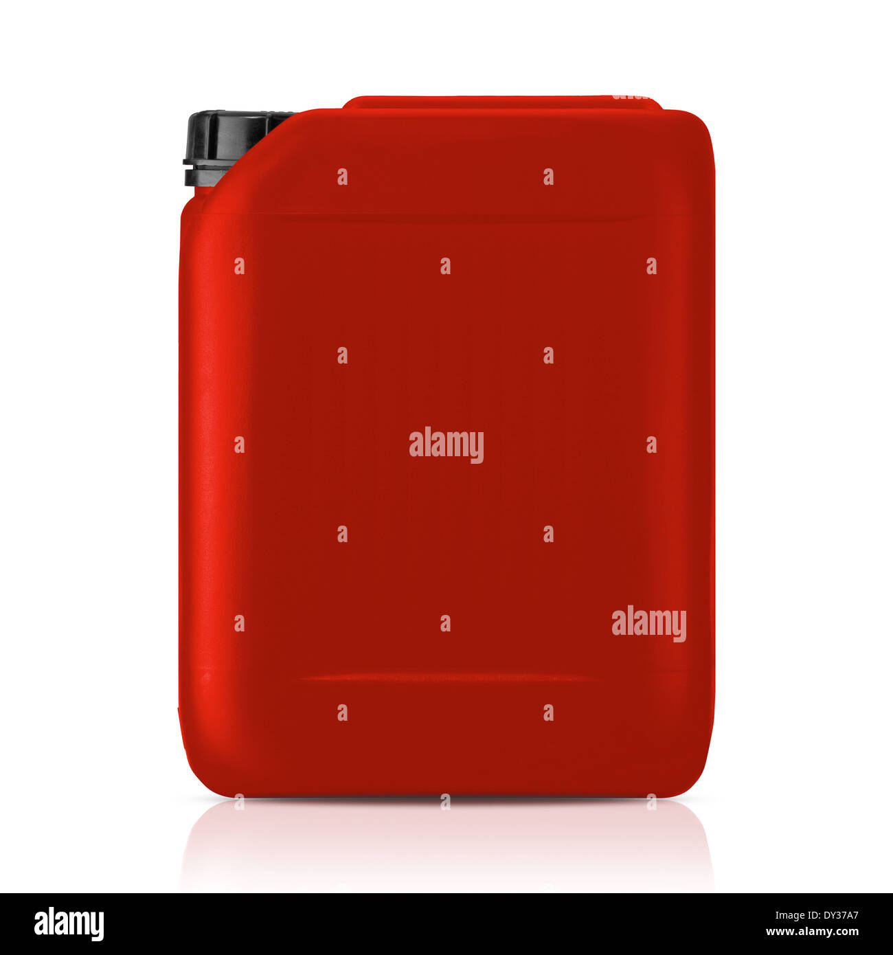 Red plastic gallon, jerry can isolated on a white background. (with ...