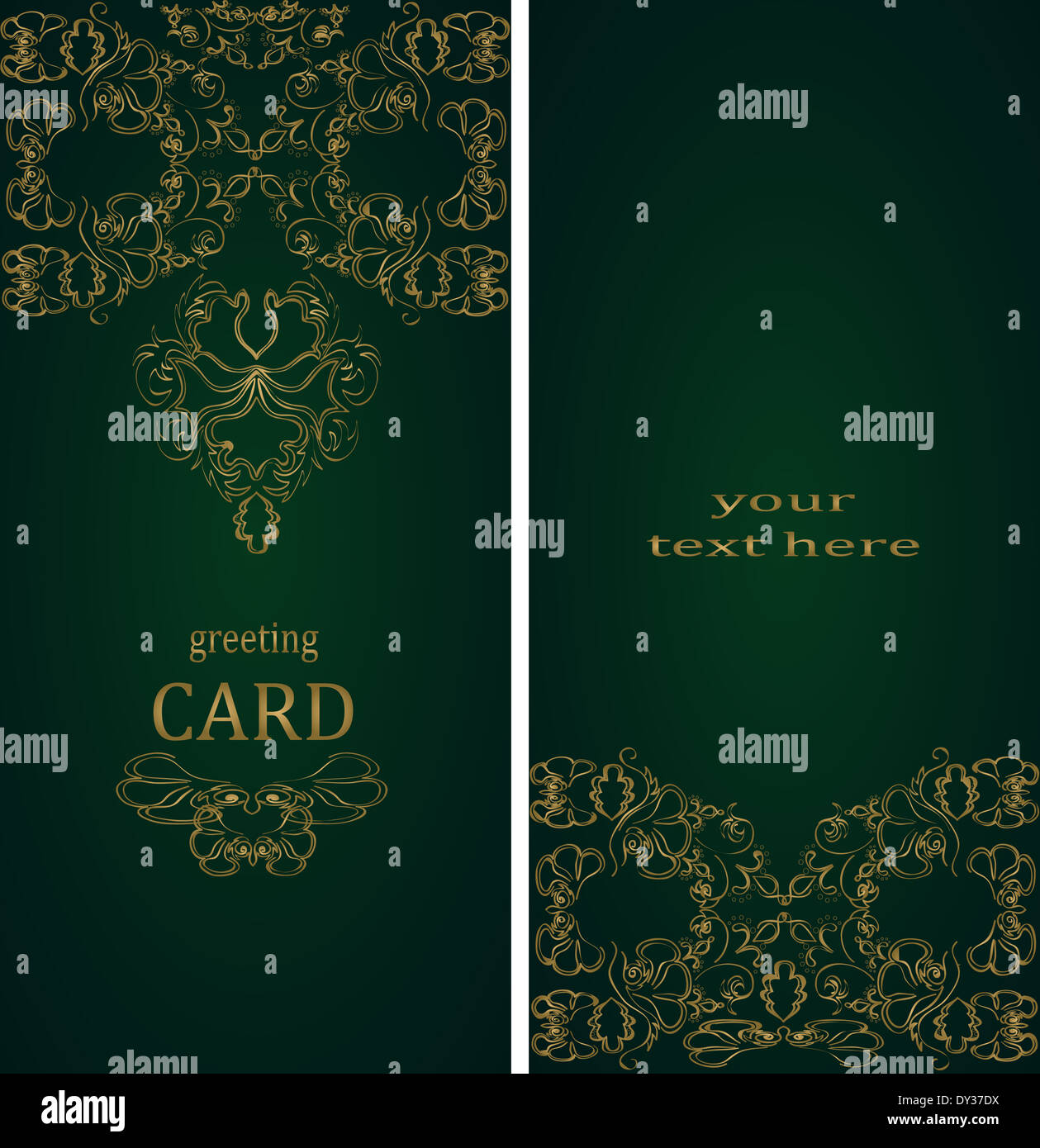 Vintage greeting cards in Victorian style Stock Photo - Alamy
