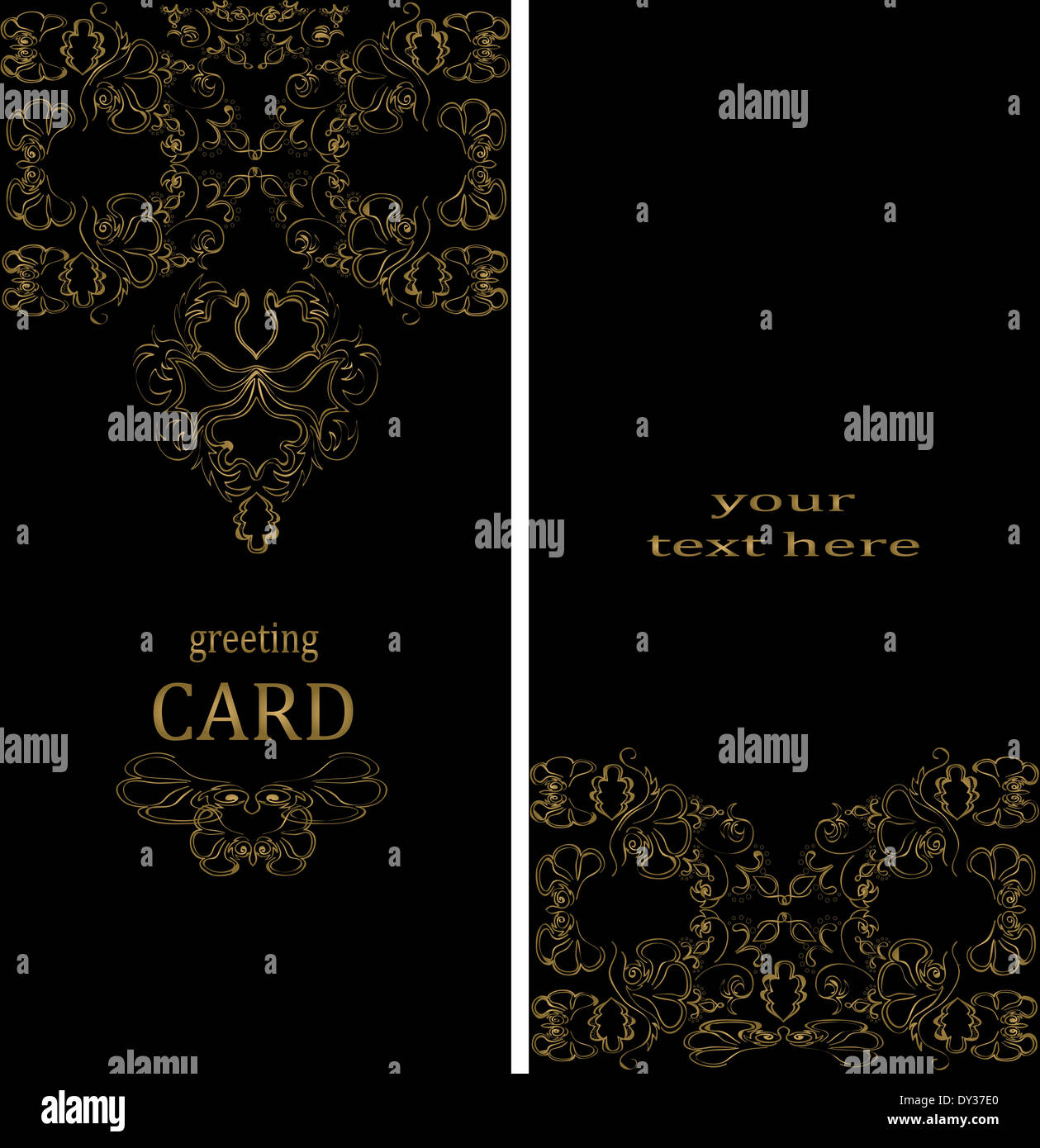 Vintage greeting cards in Victorian style Stock Photo - Alamy