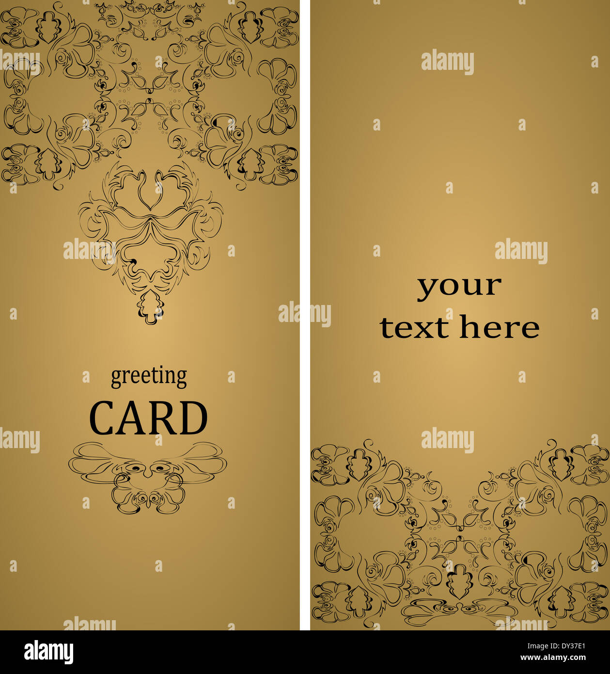 Vintage greeting cards in Victorian style Stock Photo - Alamy
