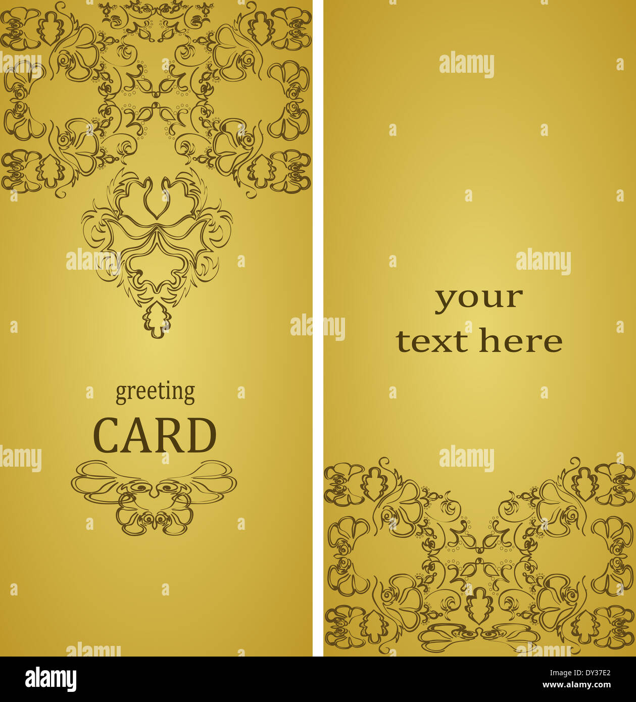 Vintage greeting cards in Victorian style Stock Photo - Alamy