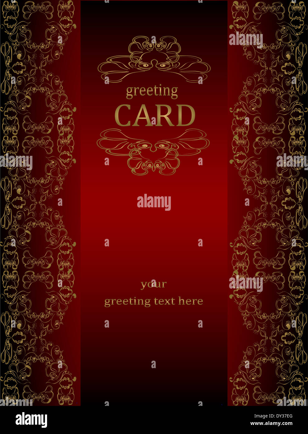 Vintage greeting cards in Victorian style Stock Photo - Alamy