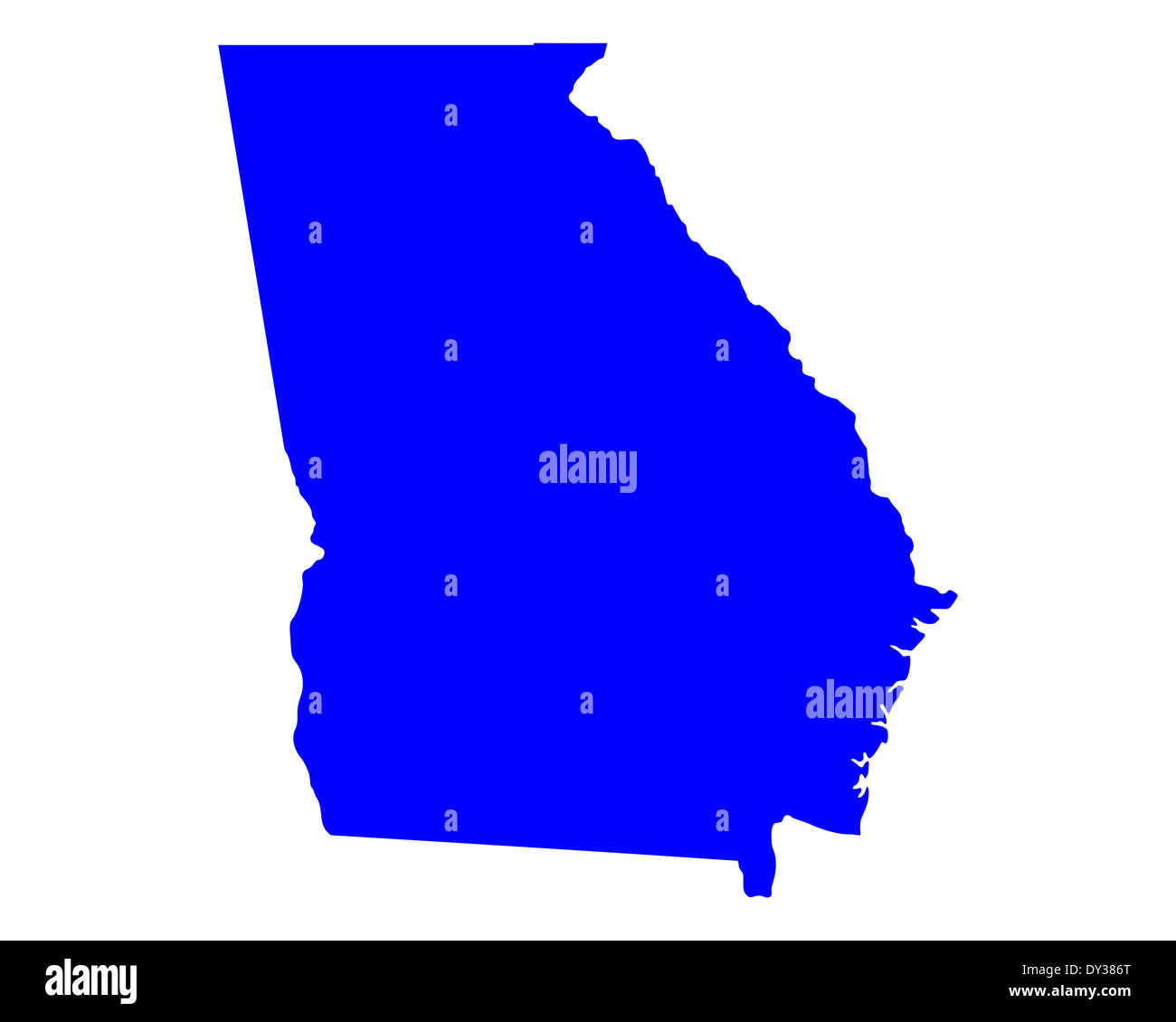 Map of Georgia Stock Photo - Alamy