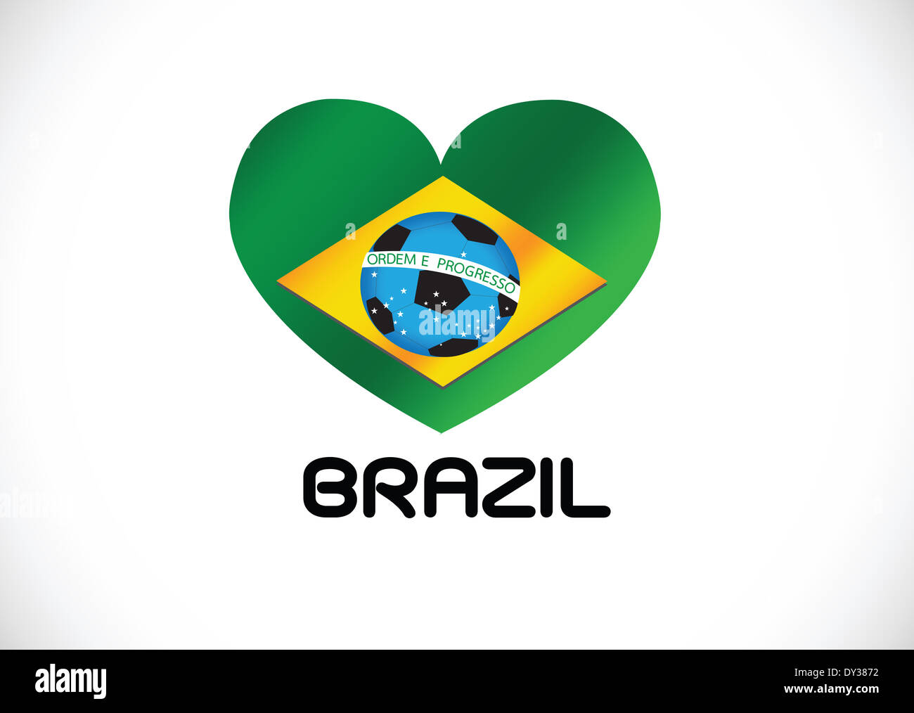 Brazil map and flag theme idea design Stock Photo - Alamy