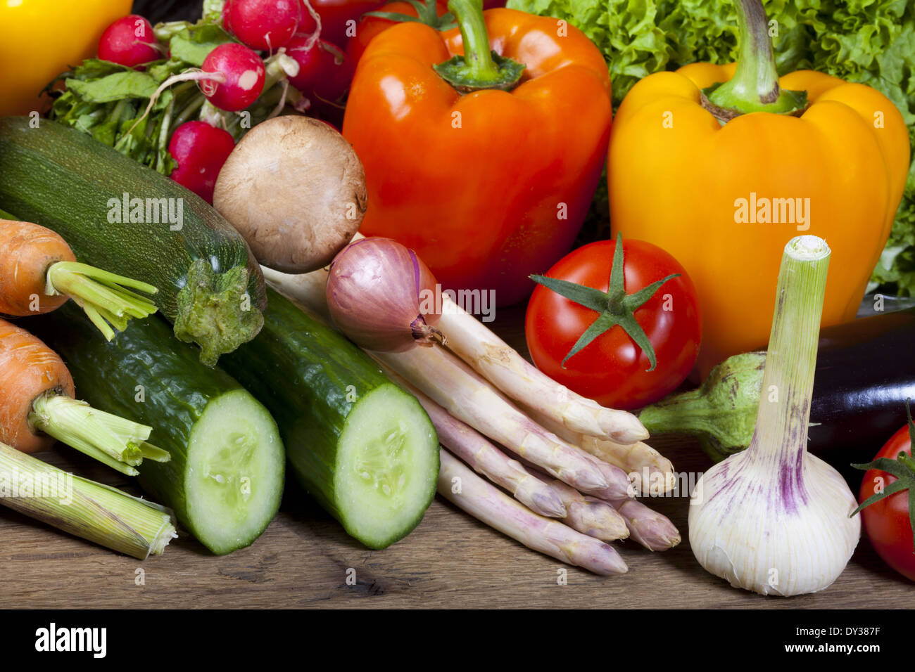 Healthy fresh vegetables from the weekly market Stock Photo - Alamy