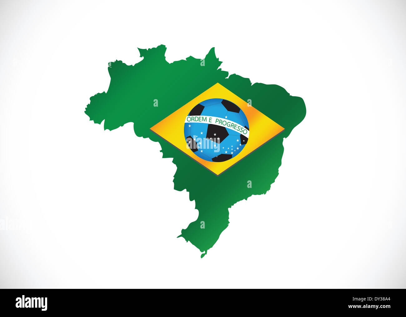 Brazil map and flag theme idea design Stock Photo - Alamy