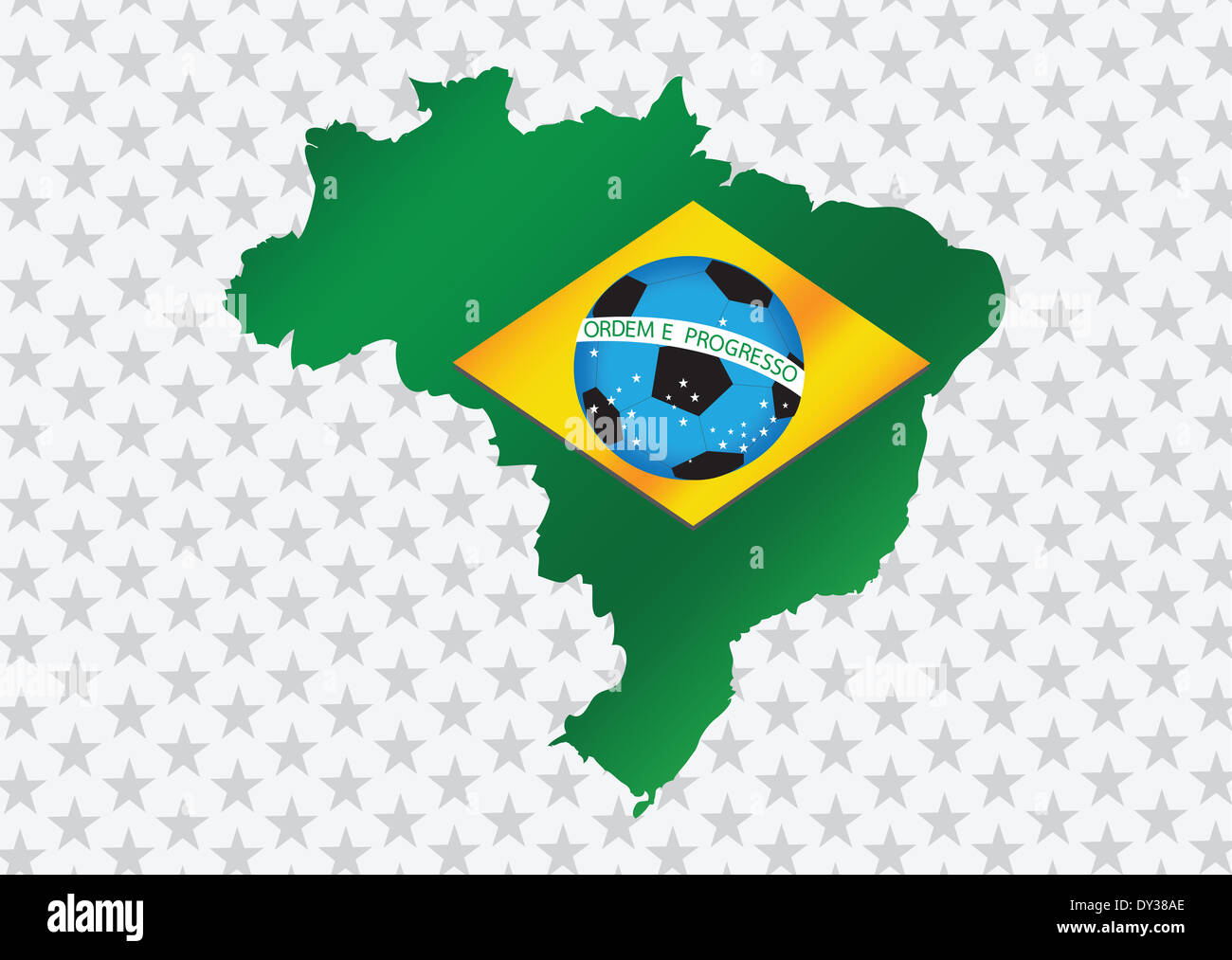 Brazil map and flag theme idea design Stock Photo - Alamy