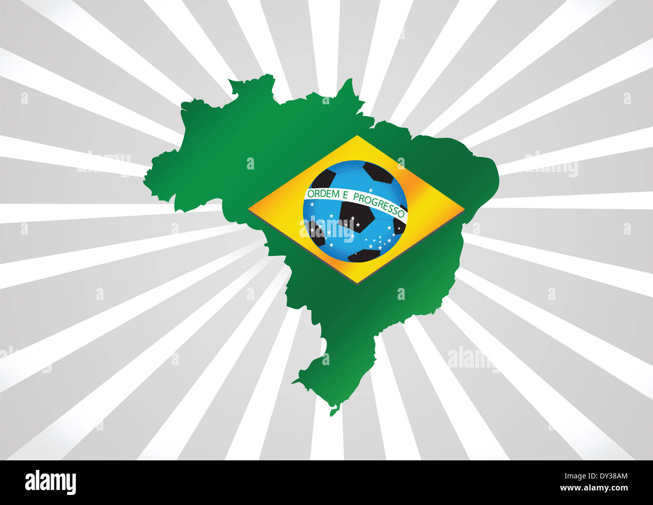 Brazil map and flag theme idea design Stock Photo - Alamy