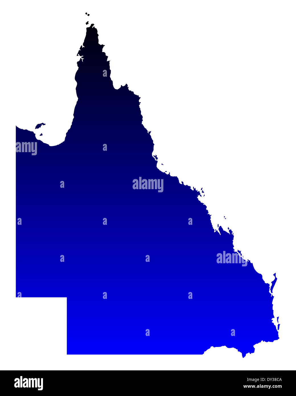 Map of Queensland Stock Photo - Alamy