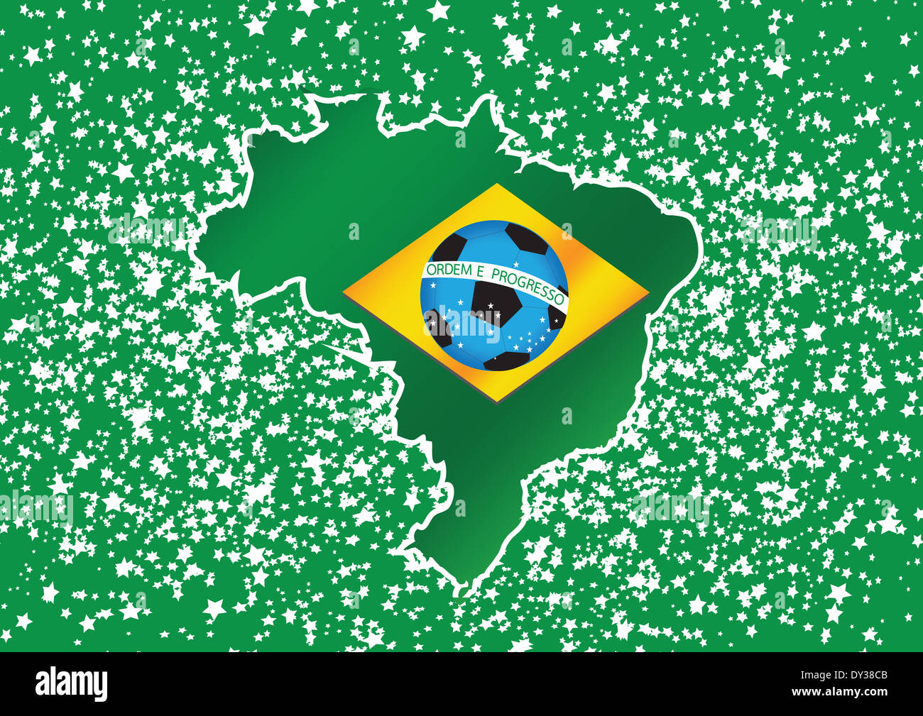 Brazil map and flag theme idea design Stock Photo - Alamy