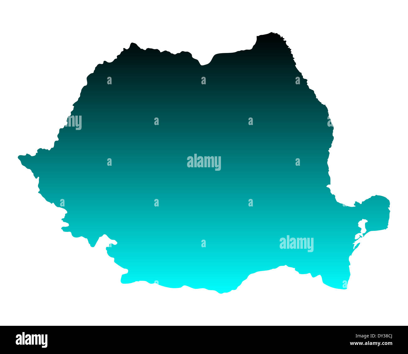 Map of Romania Stock Photo - Alamy