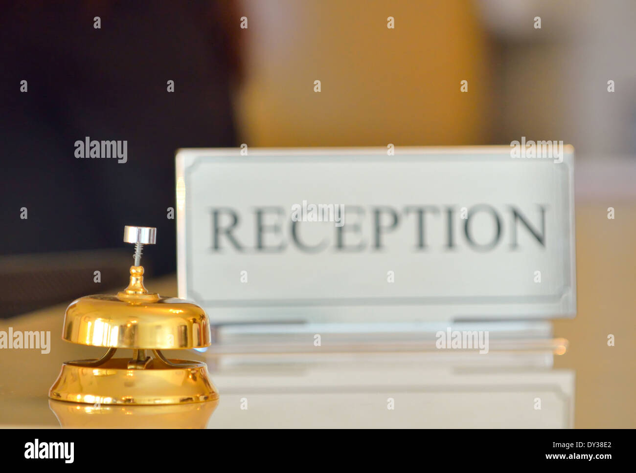 bell Hotel reception Stock Photo - Alamy