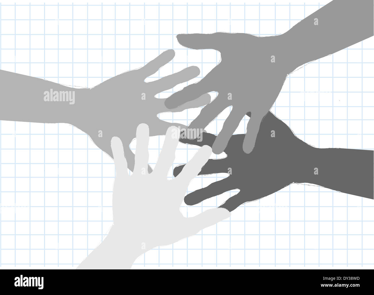 Background colorful silhouette hands design Stock Photo - Alamy