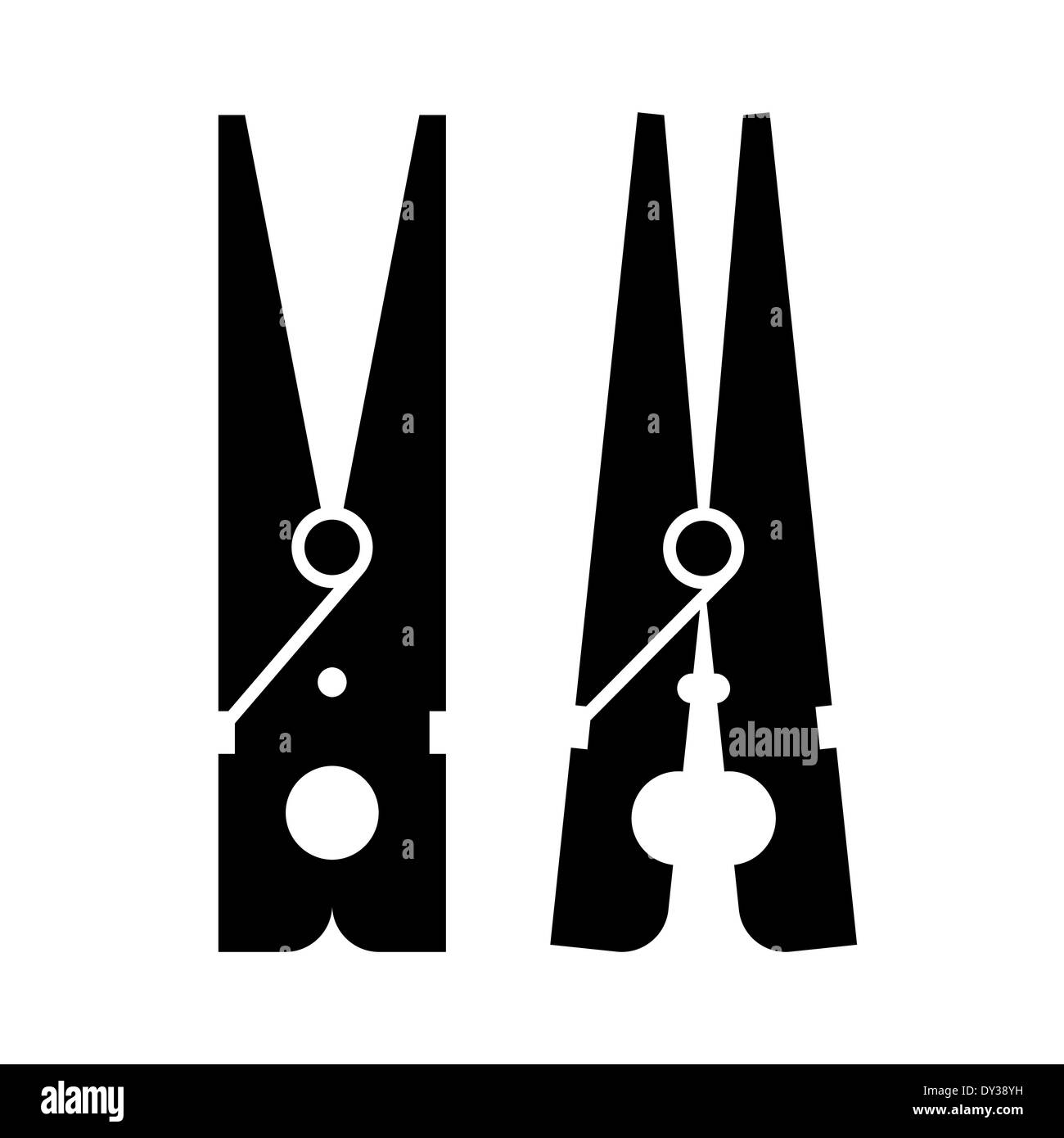 Clothes clothesline Black and White Stock Photos & Images - Alamy